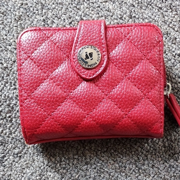 Stone & Co. | Bags | Stone Co Red Quilted Wallet With Luxurious Design ...